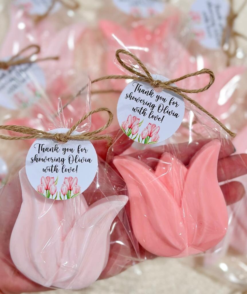 Elegant Tulip Soap Favors - Baby in Bloom, Flower Bridal Shower Favors ...
