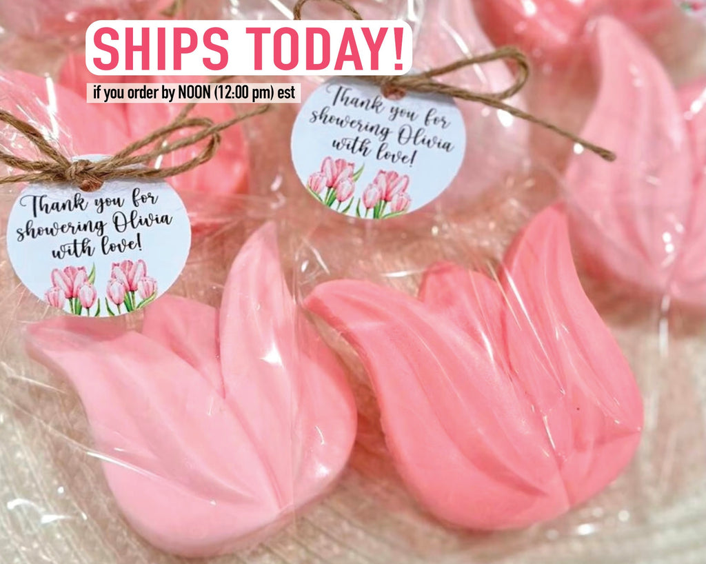 Elegant Tulip Soap Favors - Baby in Bloom, Flower Bridal Shower Favors ...