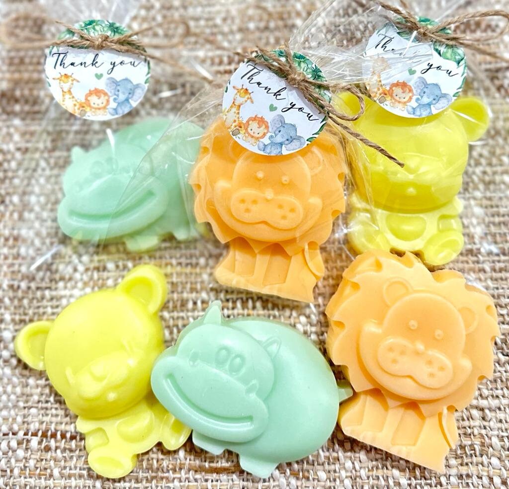 Big Animal Soaps - Safari Jungle Baby Shower Favors, Boy Girl Decorati ...