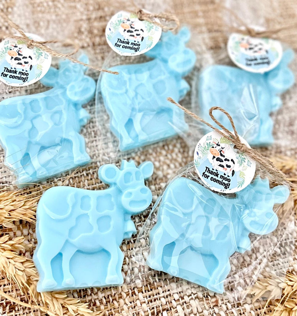 Blue Cow Soap Favors - Holy Cow I'm One, Having A Baby Shower Decorati ...